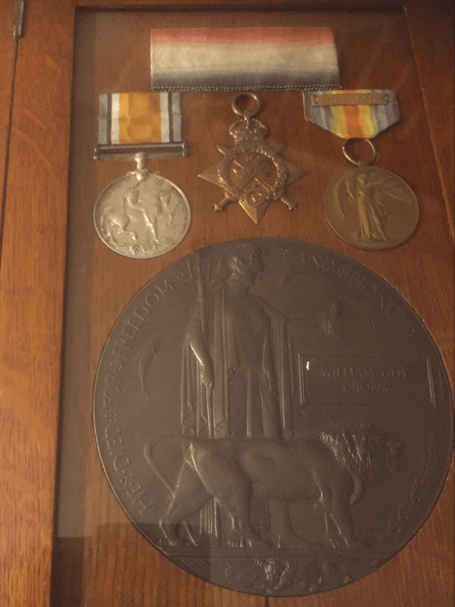 William Guy Cronk – a recent medal sale – Sevenoaks WW1